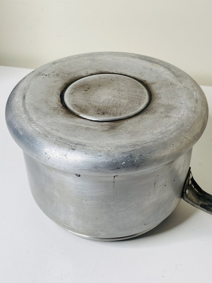 VINTAGE MCM Arrow ALUMINUM Double Boiler Cooking Pot SUSA | eBay UK