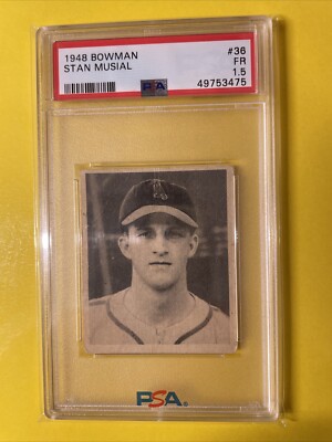 1948 Bowman #36 Stan Musial rookie card - PSA 1.5 - Very Nice 1.5 | eBay