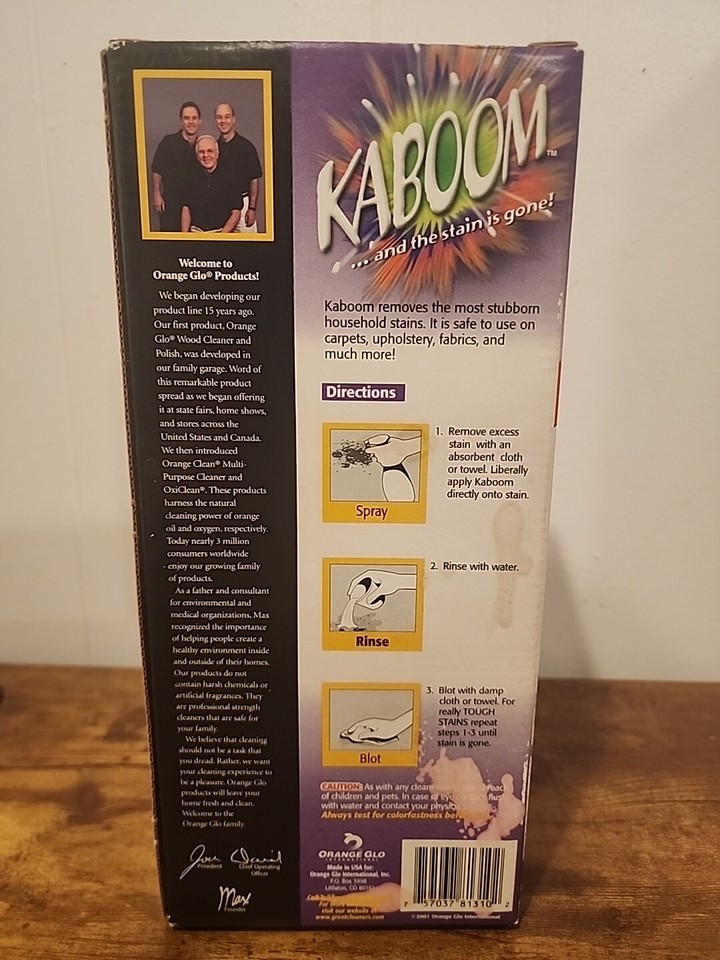 Kaboom Discontinued HTF All Purpose Stain Remover Spray Grape Wine Rust ...