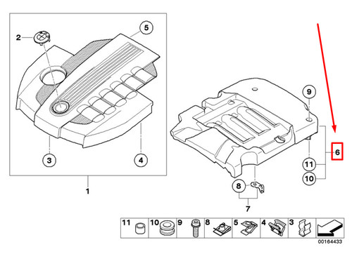 2009-2012 BMW X5 E70/LCI X6 E71 M57N2 Engine Acoustic Cover 7807643 ...
