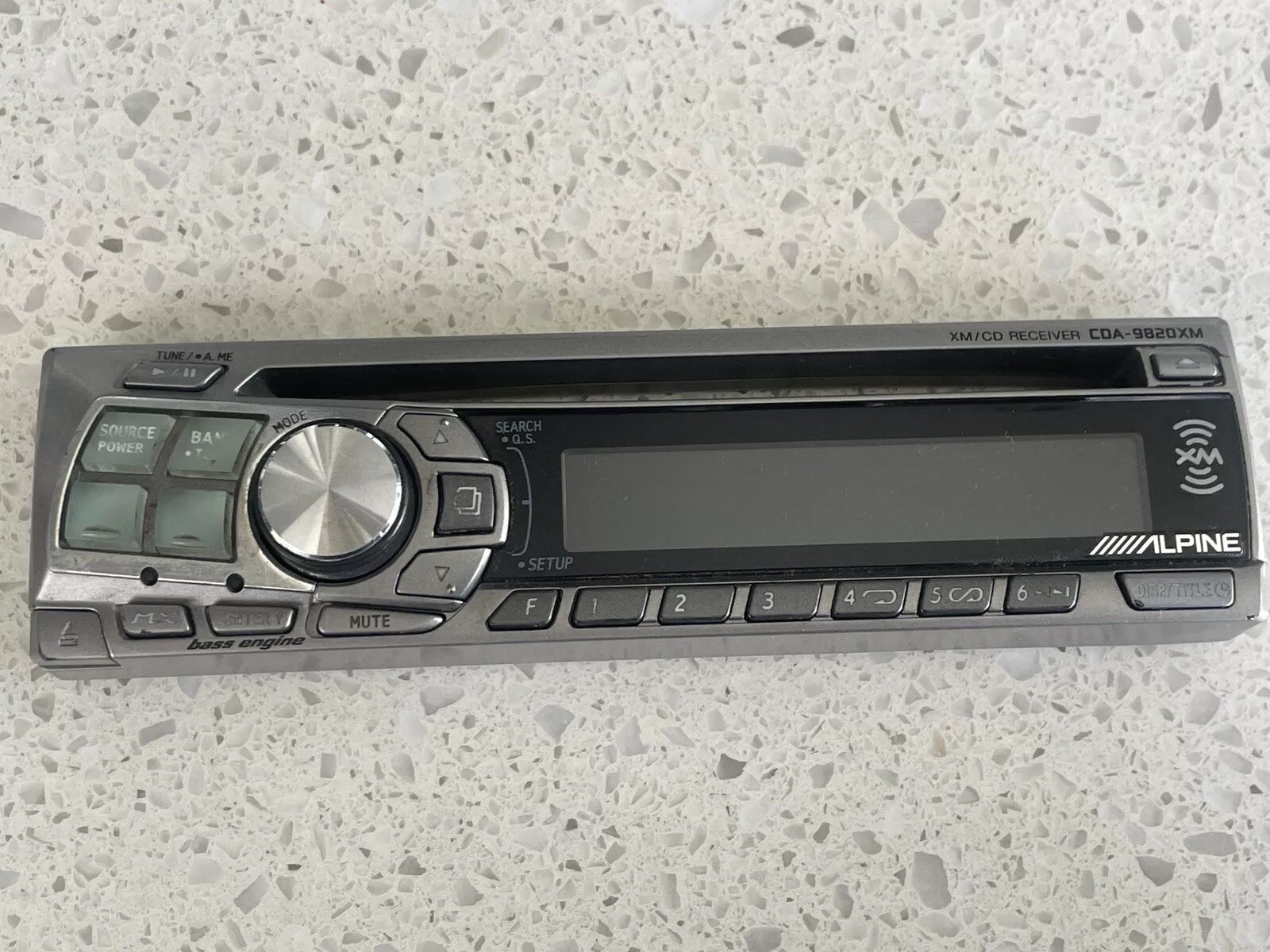 ALPINE CDA-9820XM CAR STEREO FACEPLATE ALPINE CDA-9820XM FACEPLATE ONLY ...