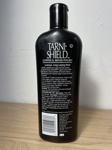 3M Tarni Shield Copper & Brass Metal Polish Anti Tarnish 10 oz USED ...