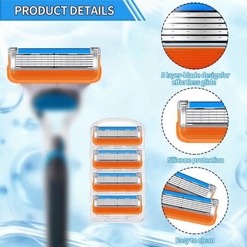 Multi-Pack Razor Blade Refills Compatible with Gillette Fusion 5 ...