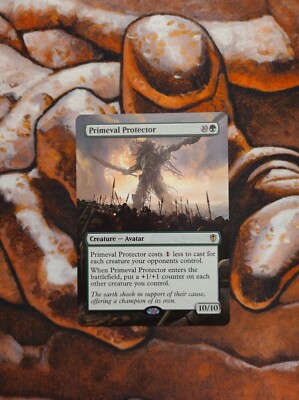 Magic the Gathering Primeval Protector Hand Painted Unique Custom MTG ...