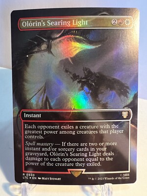 Olorin's Searing Light 0503 Borderless Rare Foil Lord of the Rings MTG ...