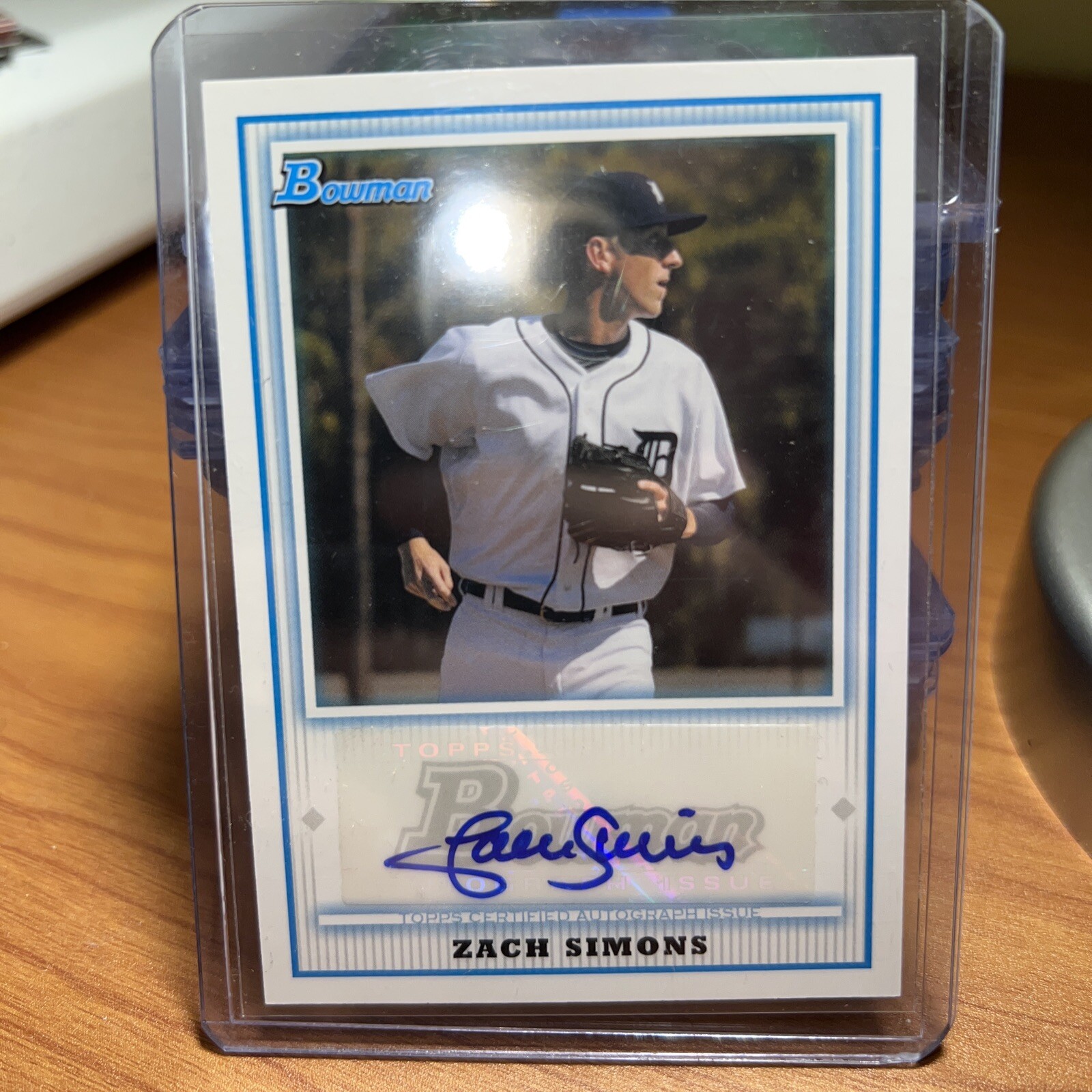 Zach Simons 2010 Bowman Prospect Autograph #BPA-ZS Detroit Tigers Topps ...