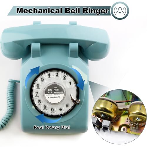 Retro Rotary Telephone Old Fashioned Vintage Home Phone With Mechanical ...