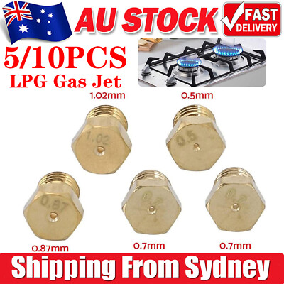 5/10x LPG Gas Jet Set Burner Gas Hob LPG Conversion Kit Nozzles Propane ...