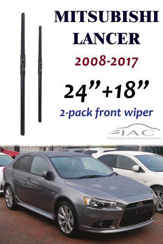 For Mitsubishi Lancer 2008-2017 24"+18" Front Windshield Wiper Blade 2 ...