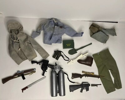 Lot Of Vintage 1960s Gi joe Clothing And Accessories Guns, Shirts ...