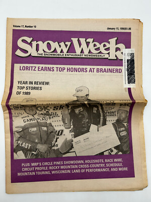 SNOW WEEK Snowmobile Racing Magazine Newspaper Publication January 15 ...