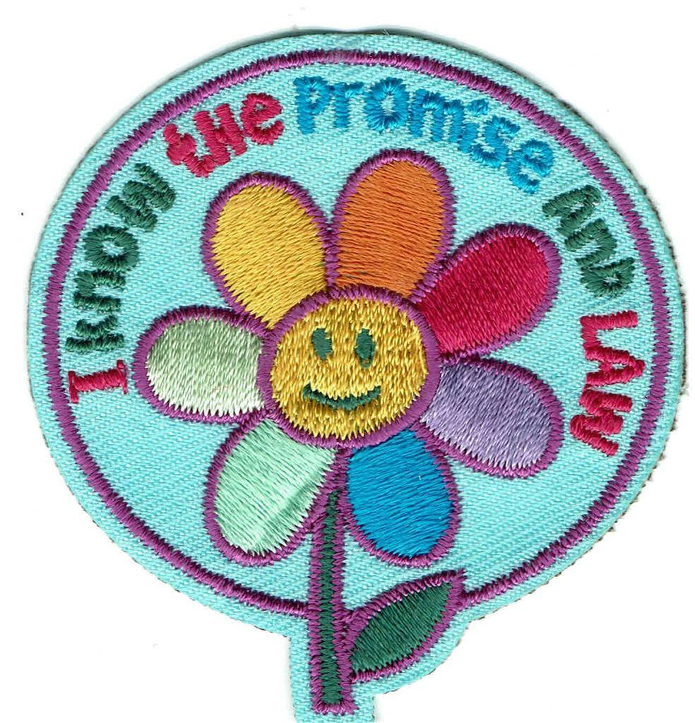Girl Daisy I KNOW the PROMISE & the LAW Fun Patches Crests Badge SCOUT ...