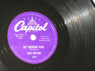 78rpm JEAN SHEPARD my wedding ring CAPITAL 2586 nice SEE PICS | eBay