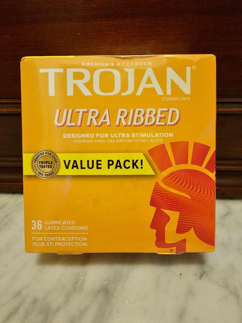 Trojan Ultra Ribbed Increased Stimulation Lubricated Condoms - 36 pack ...
