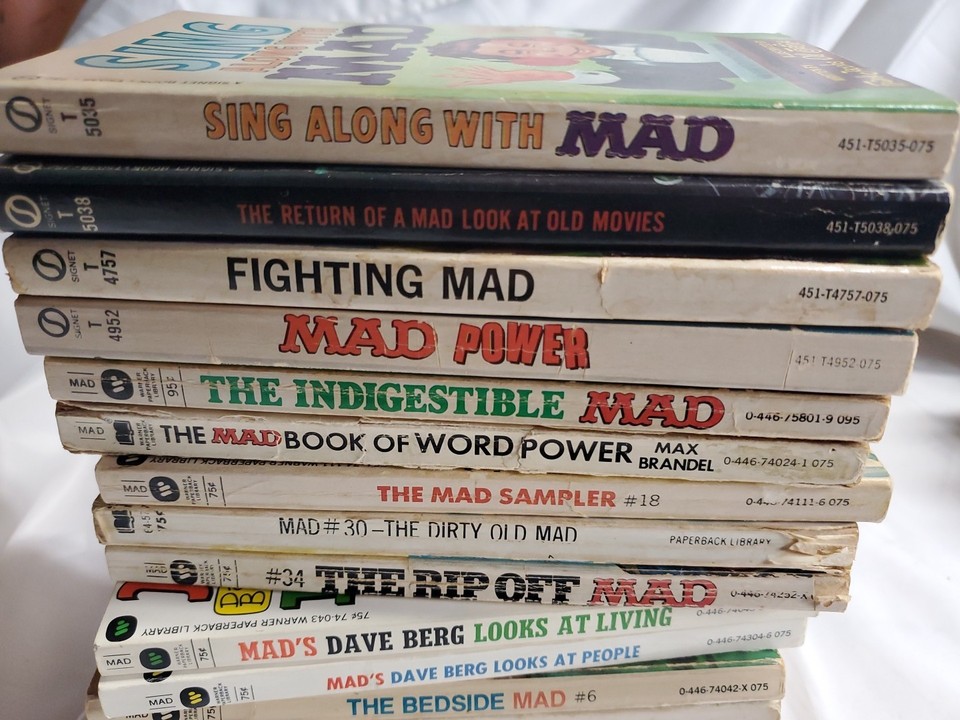 Lot of 17 MAD Magazine Paperbacks Signet Warner Books 1970's 75c Covers ...