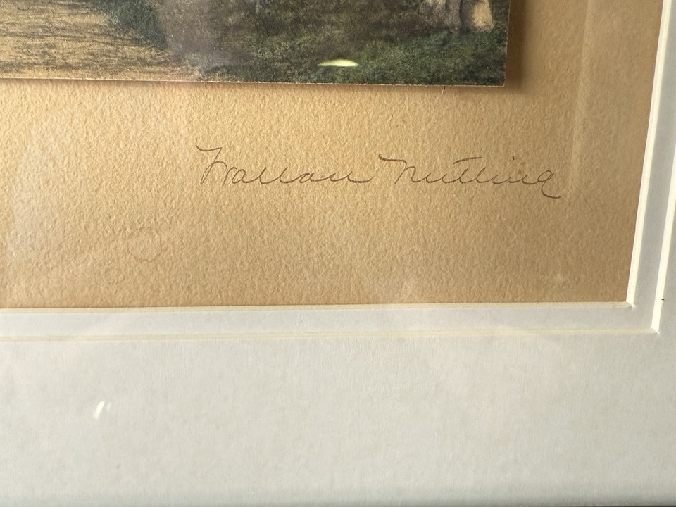 Wallace Nutting Hand-Colored Photo Roadside Grace Pencil Title ...