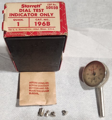 VINTAGE STARRETT NO. 196B DIAL INDICATOR WORKING | eBay