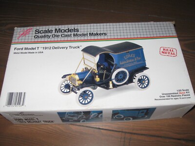 SCALE MODEL METAL CAR KIT, FORD MODER T 1912 DELIVERY TRUCK 100% ...