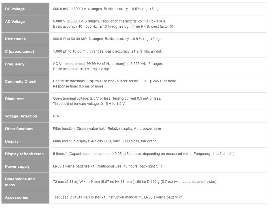 HIOKI DIGITAL MULTI METER DT4222 | eBay