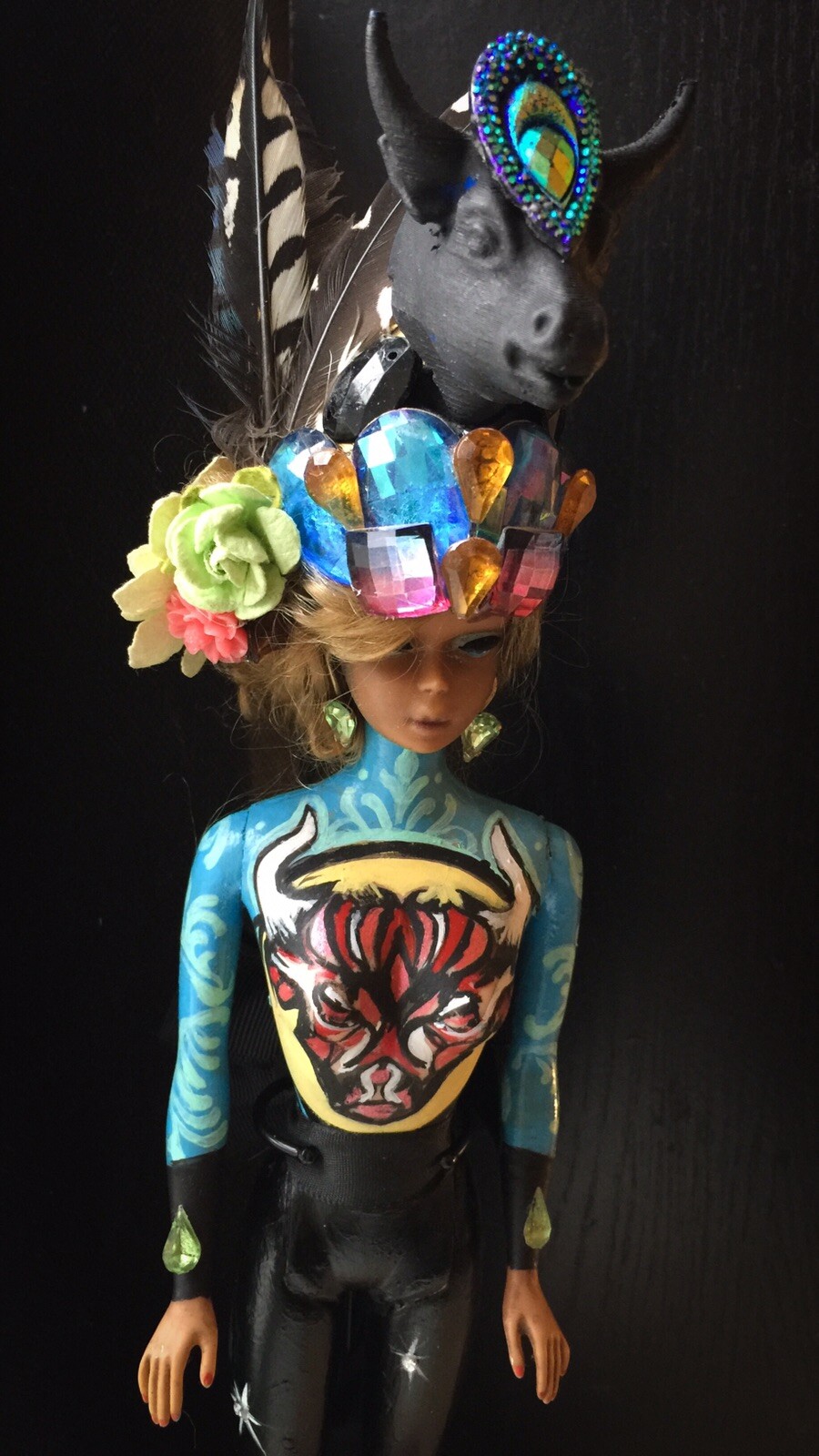 Taurus Preloved Barbie One Of A Kind Doll With Stand Hand Painted | eBay