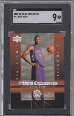2003-04 Chris Bosh UD Upper Deck Exclusives ROOKIE CARD #4 - SCG 9 ...