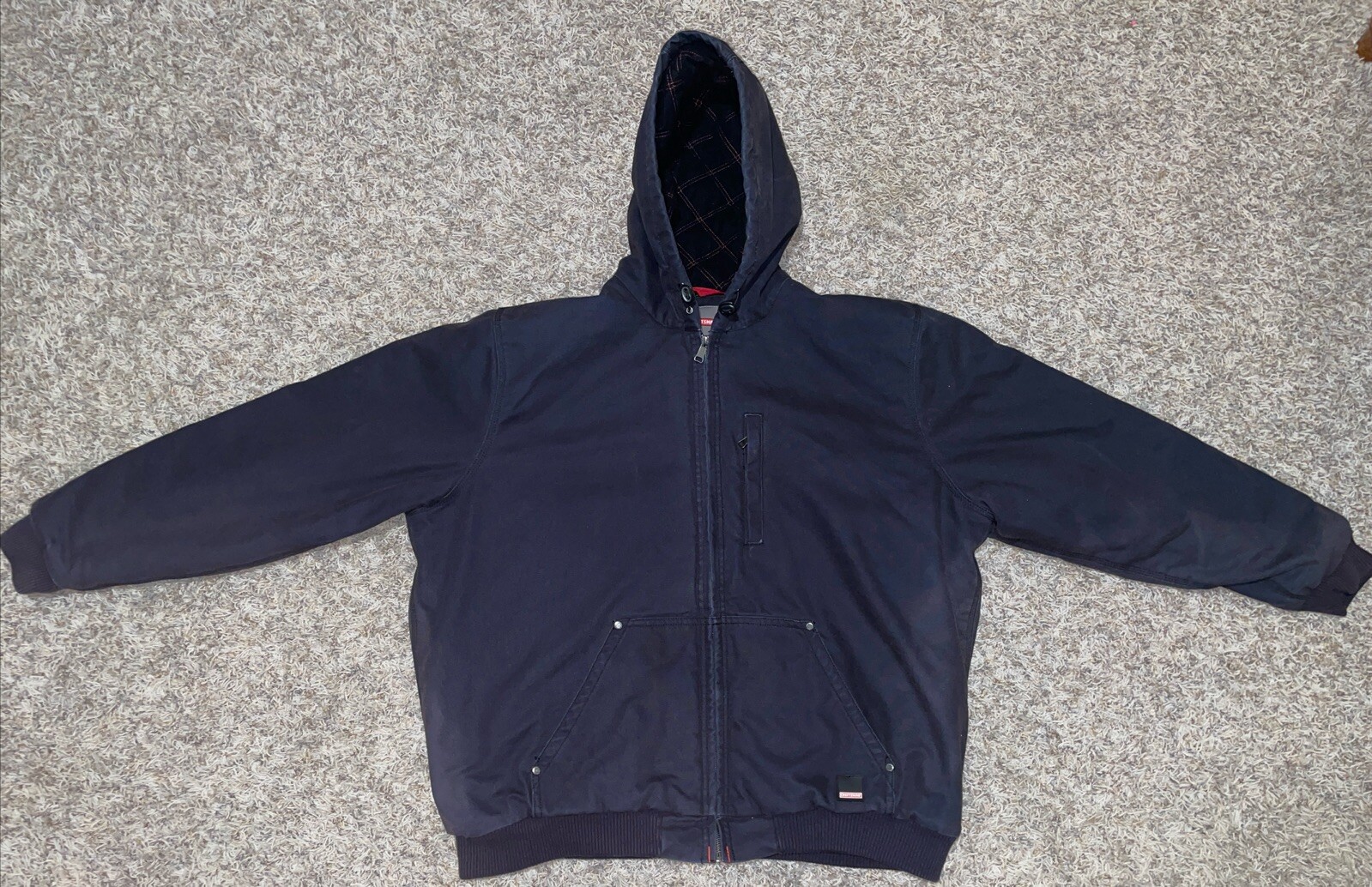 Craftsman Work Jacket Black Hooded XXL Canvas Materia… - Gem