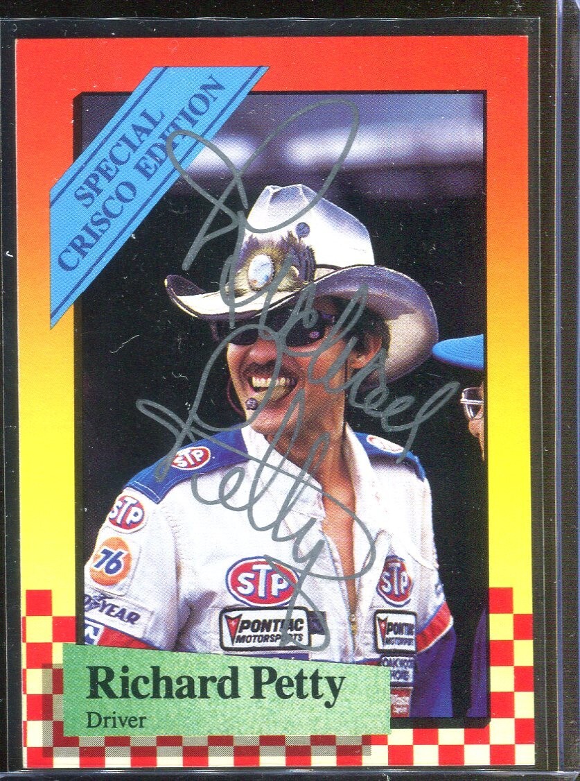 Richard Petty NASCAR 1989 MAXX Crisco Signed Card Authentic Autograph ...