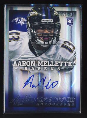 2013 Absolute Spectrum Silver Autographs #102 Aaron Mellette /499 RC ...