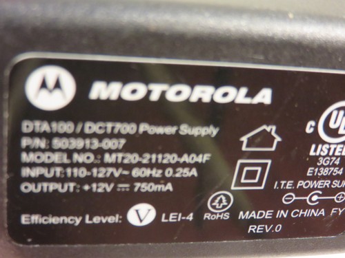 OEM Motorola MT20-21120-A04F Adapter for DTA100 / DCT700 Digital ...