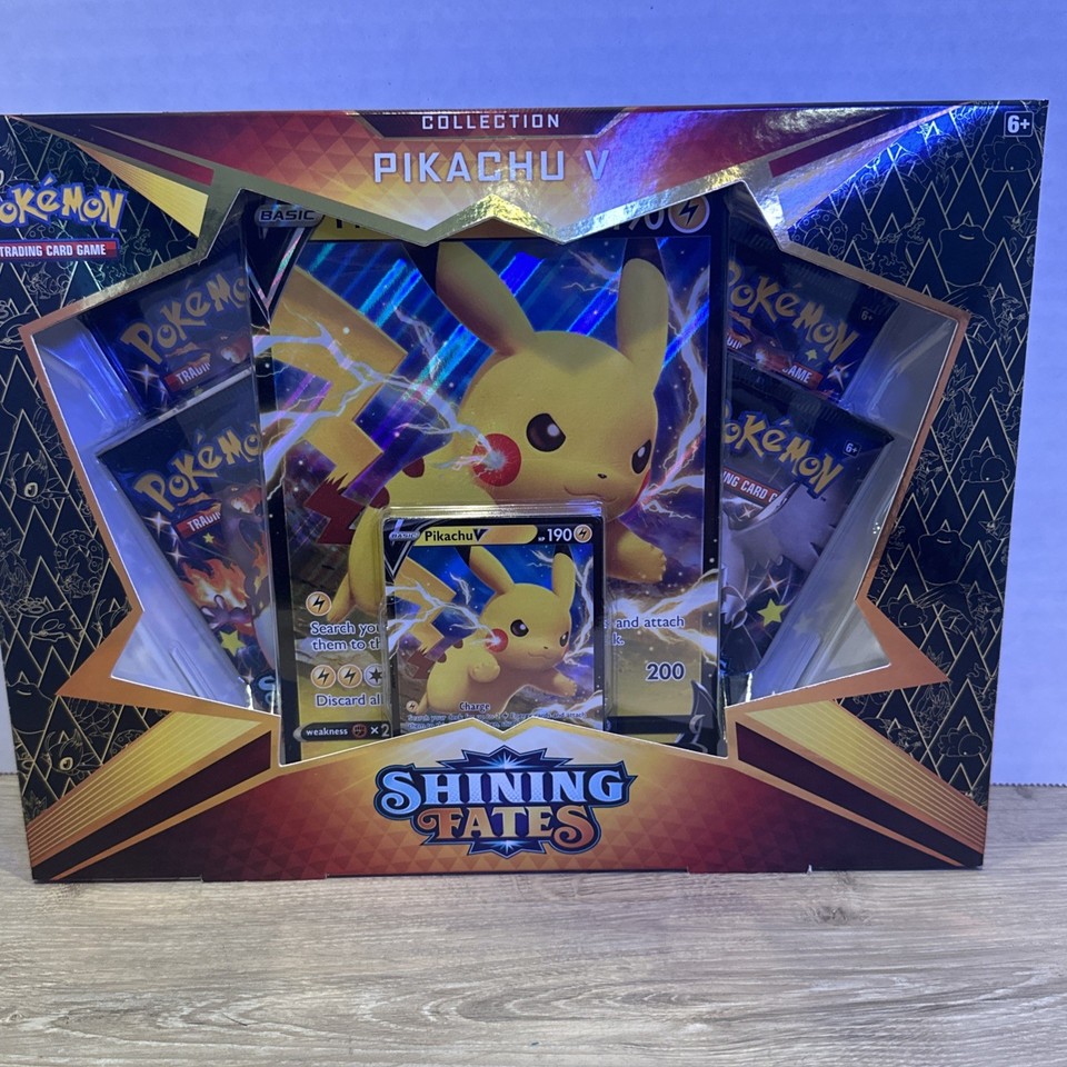 Pokémon TCG: Shining Fates Pikachu V Collection Box SEALED | eBay
