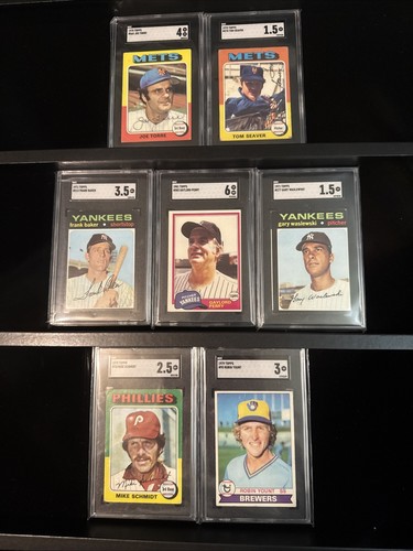 7 Card Lot Vintage SGC Slabs Baseball Cards | eBay