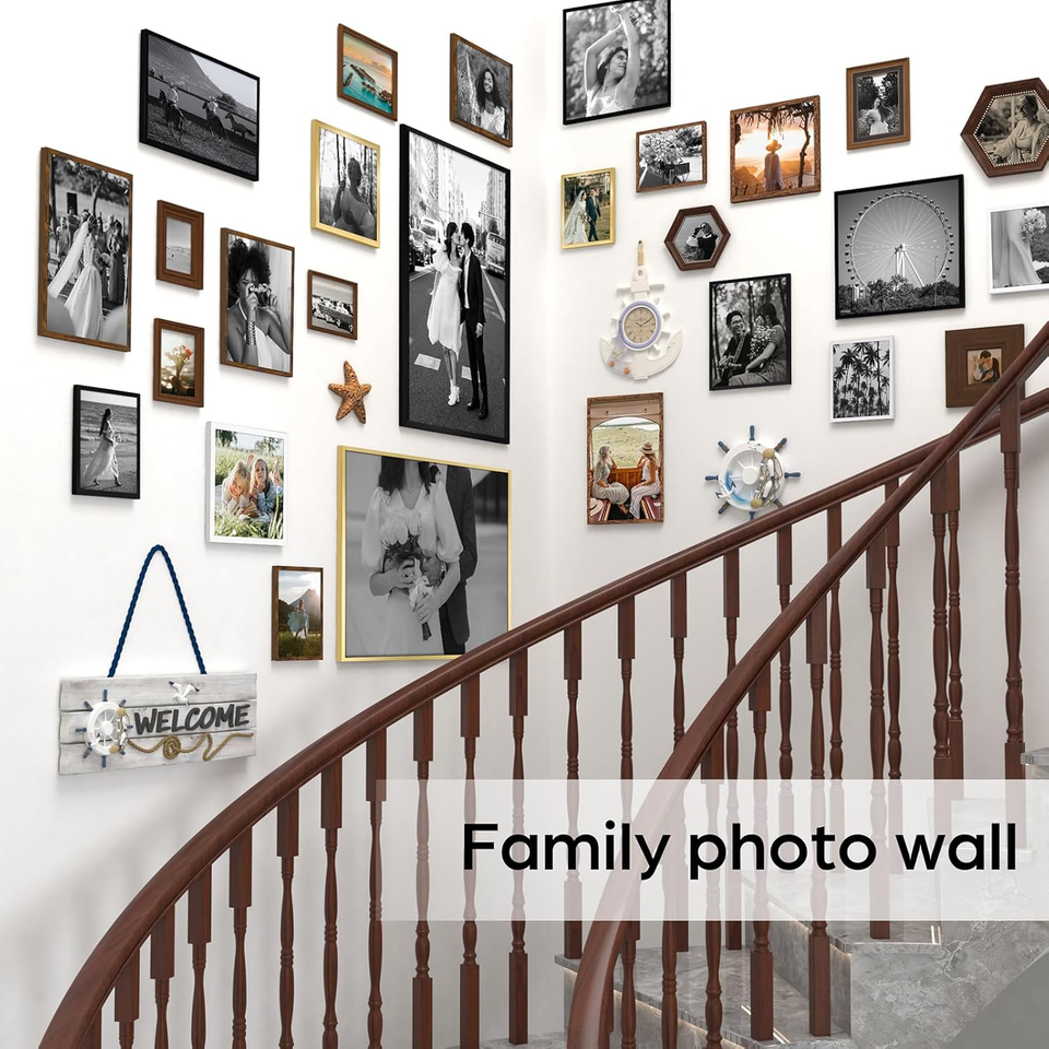 Black 8X10 Picture Frame Bulk, Multi 8 X 10 Photo Frames Set for Wall ...