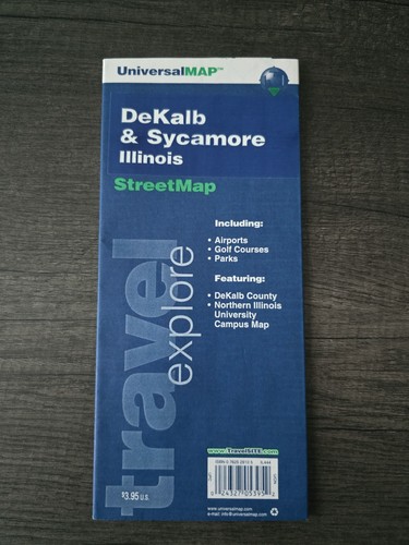 Universal Map Dekalb and Sycamore Illinois Street Map (RE) | eBay