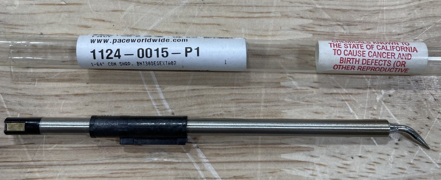 Pace 1124-0015-P1 Conical Sharp Bent 30° Tip, 1/64" (0.4 mm), TD-100 ...
