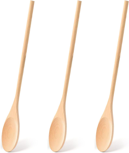 Wooden Spoons for Cooking, 12 Inch Long Handle Wooden Cooking Mixing ...