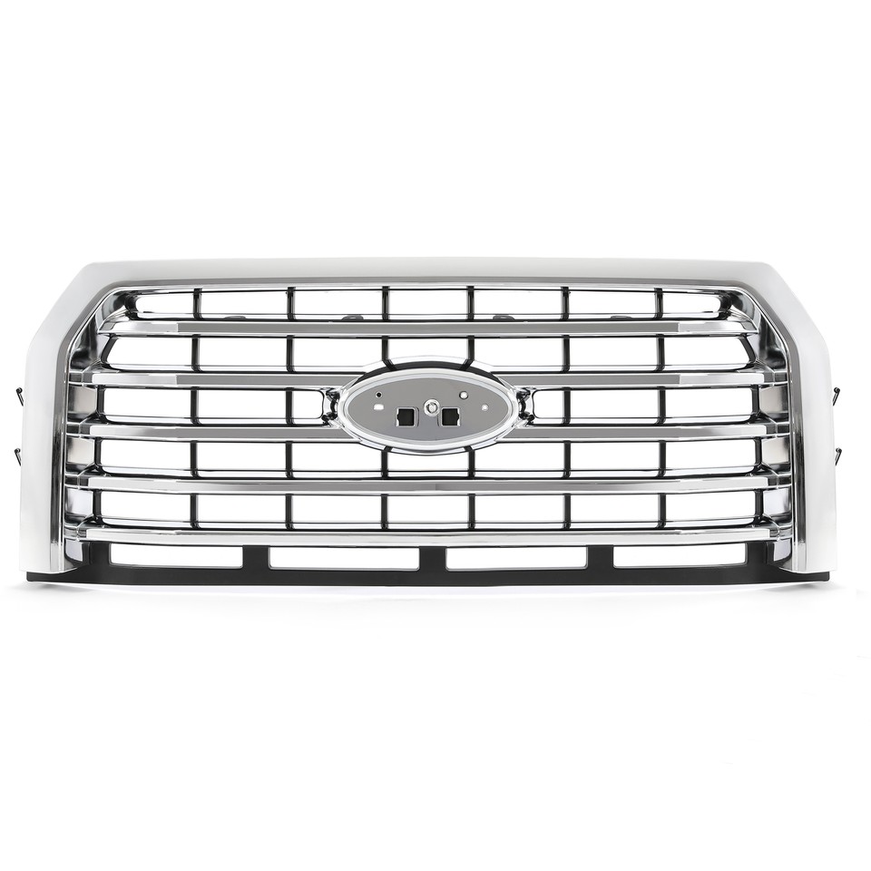 For Ford F-150 2015-2017 ABS Chrome Front Upper Bumper Grille #FL3Z ...