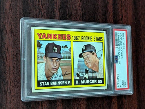 1967 Topps Baseball 93 Yankees Rookie Stars Bahnsen/Murcer PSA 9 Mint ...