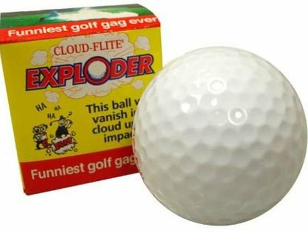 (4) Assorted Trick Prank Golf Balls ~ Exploding,Wobble,Mist,Streamer (1 ...