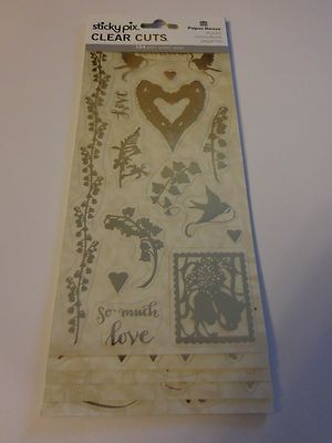 Scrapbooking Crafts Paper House Stickers Wedding Medley 104 Gold Hearts ...