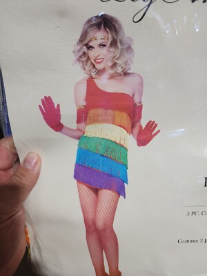 XX 85217 Rainbow Flapper Dress Sexy Woman Costume Leg Avenue | eBay