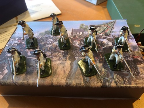 9 American Revolution Colonial Troops 18th Regiment Painted Metal Toy ...