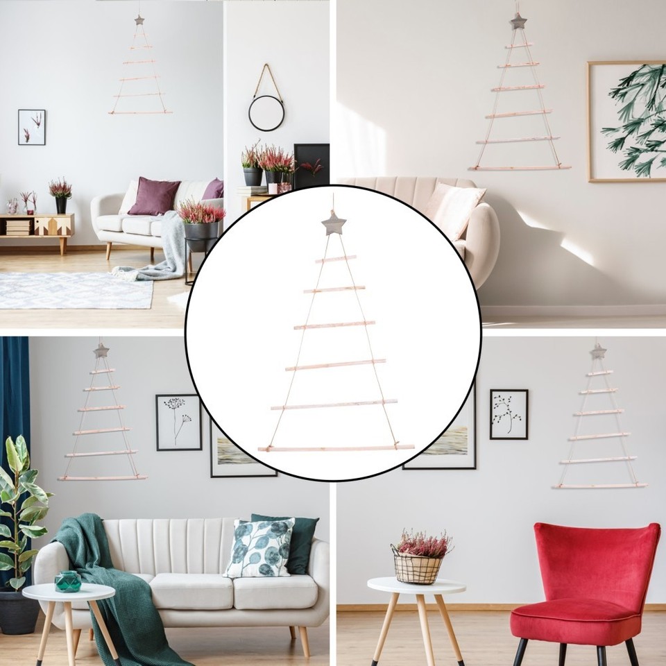Hanging Ladder Christmas Tree Stair Decorations Twig Wall Branch ...
