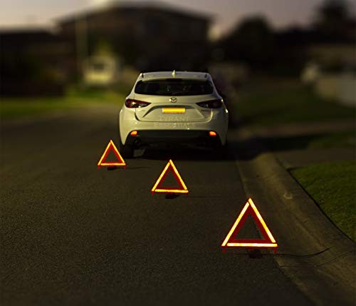 TYRANT Emergency Safety Warning Triangles – Roadside Kit for Car, Truck ...