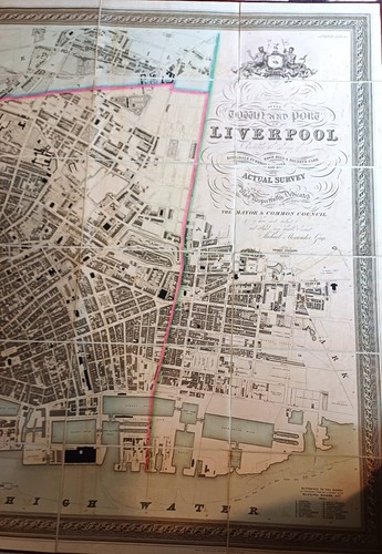 Liverpool 1836 Large Map Plan Mersey Port King William IV by M Gage ...