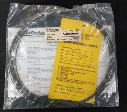 SV McFarlane Aviation P/N MC62701-077 Forward Stabilator Trim Tab ...