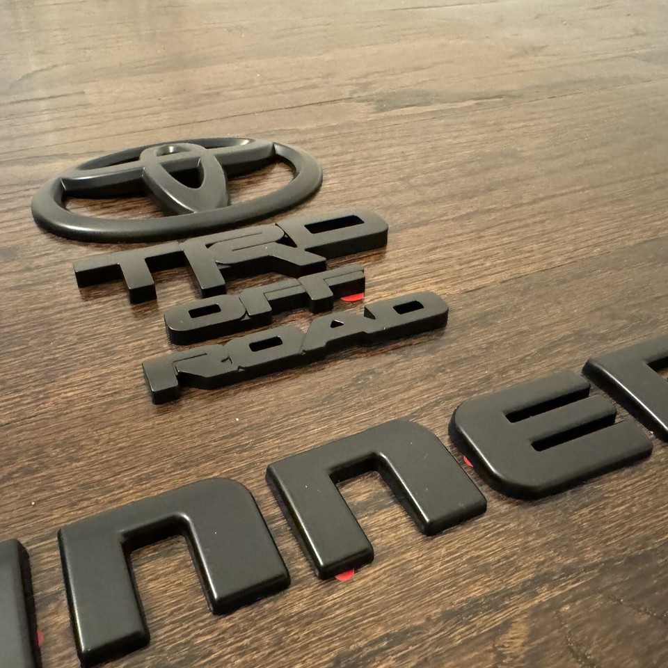 2010-2024 TOYOTA 4RUNNER TRD OFF ROAD BLACKOUT EMBLEM OVERLAY KIT ...