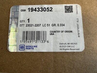 New OEM Genuine GM VALVE LIFTER VALLEY OIL MANIFOLD 19433052 | eBay