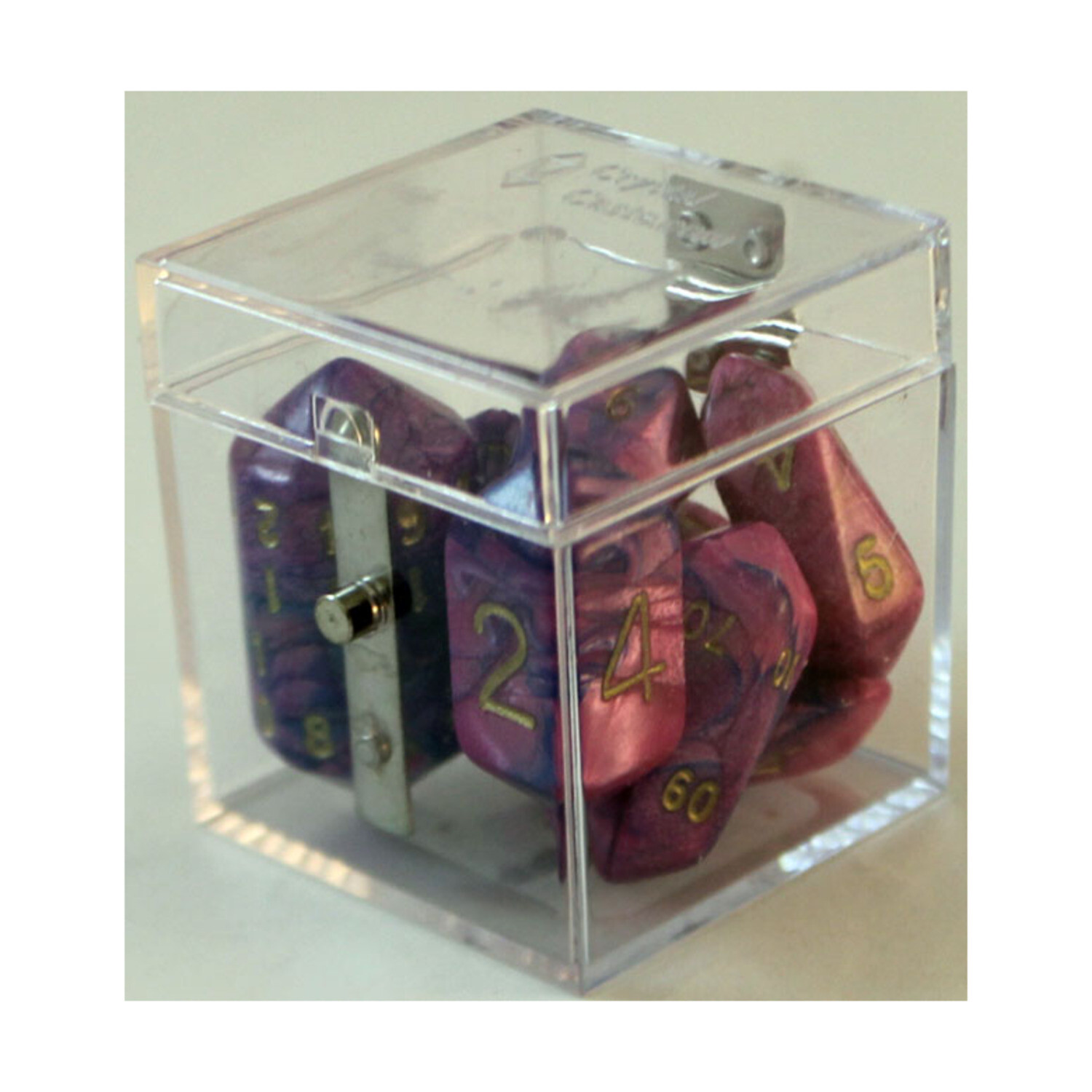 Crystal Caste Dice Toxic Crystal Poly Set Pink w/Blue (7) New | eBay