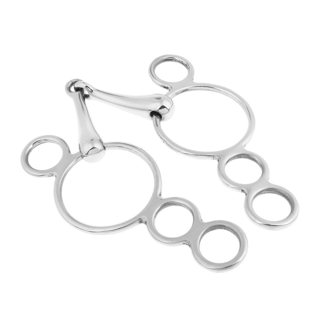135mm English Medium Port Gag Bit Horse Tack | eBay