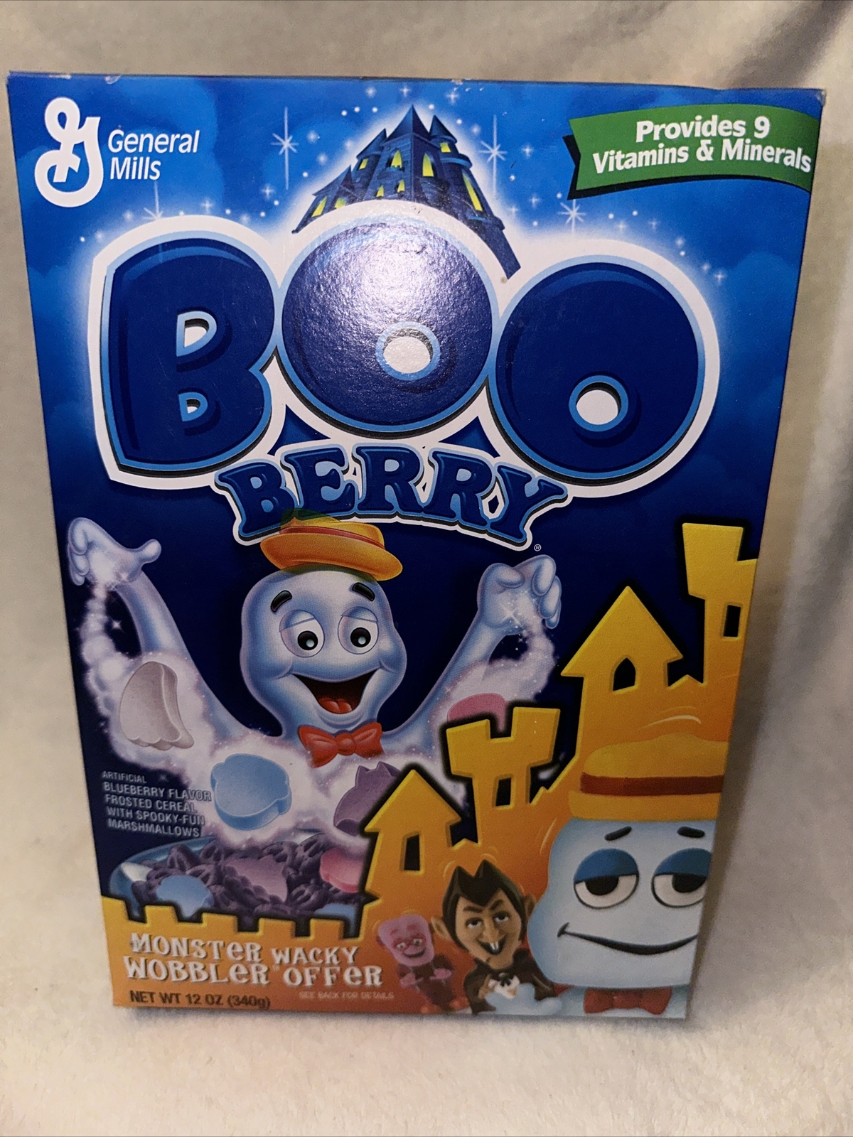 Boo & Fraken Berry UNOPENED Cereal w/Wacky Wobbler offer & Boo Fruit By ...